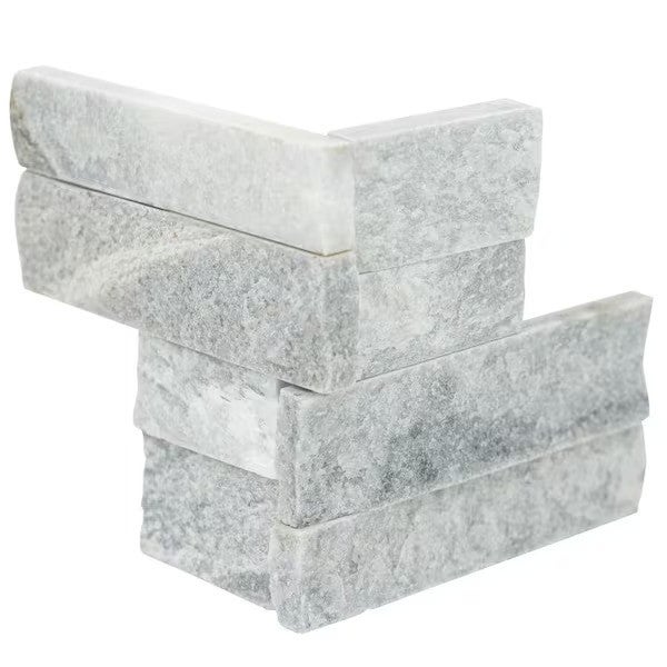 Alaska Gray Mini Ledger Panel Corner 4.5 in. x 9 in. Natural Split Face ...