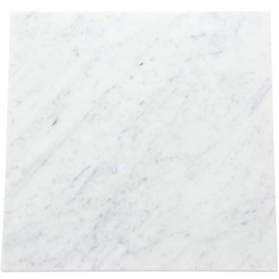 Natural Stone Collection Carrara White 12 in. x 12 in. Polished Marble ...